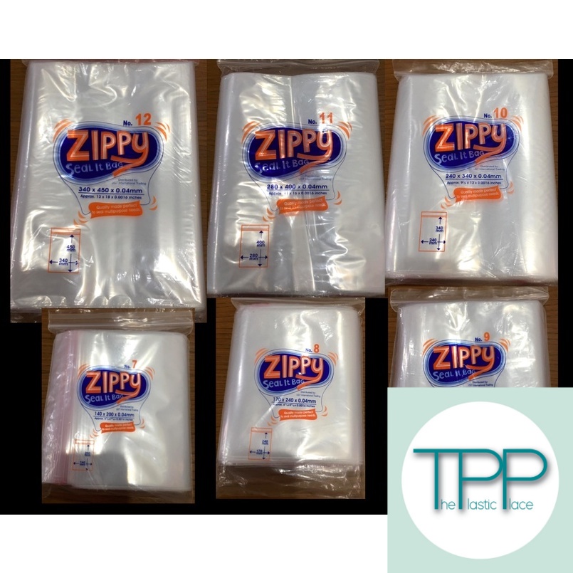 Ziplock Bags Zippy Seal it Bag Resealable Plastic Bags #s 7, 8, 9, 10 ...