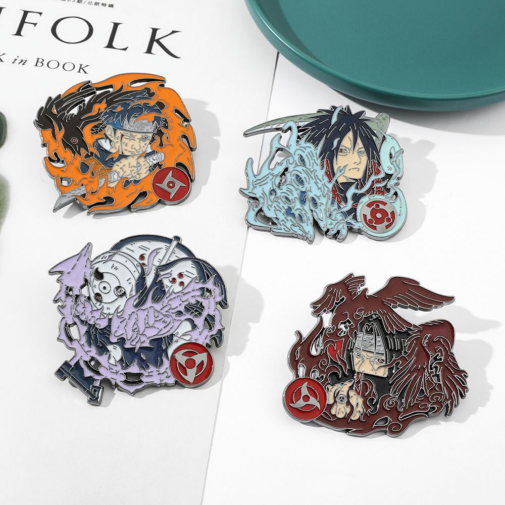 Naruto Cartoon Anime Pin Badge Set Naruto Brooch Uchiha Madara Uchiha ...