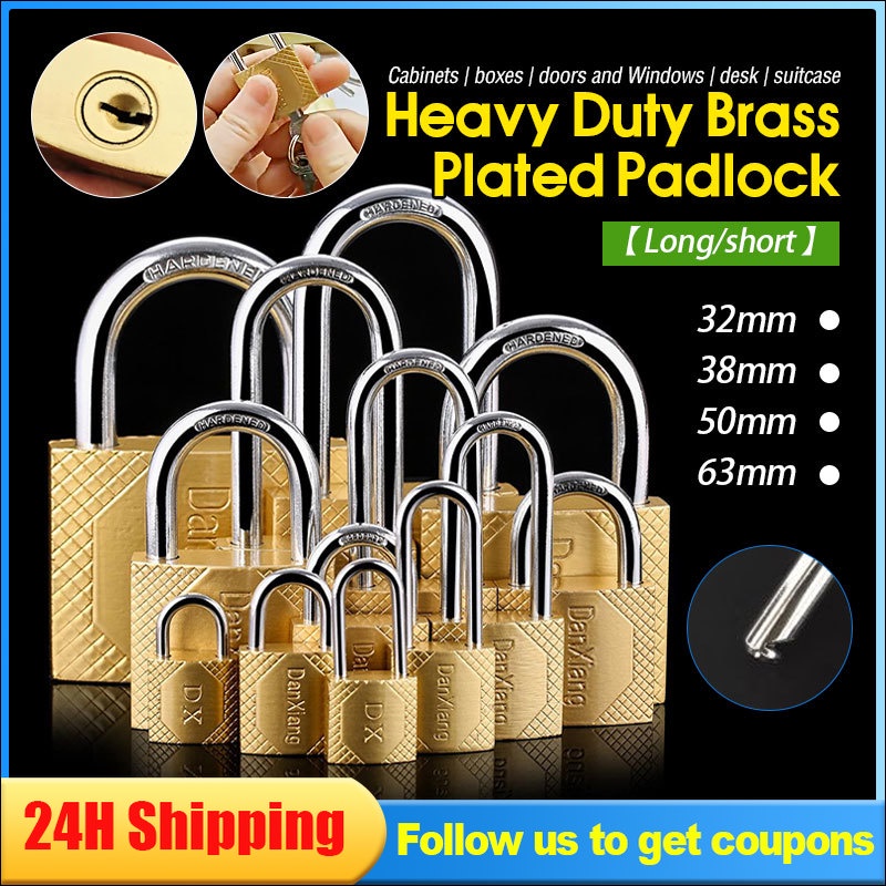 Heavy-duty Brass Plated Padlock Square Circle padlock High quality ...