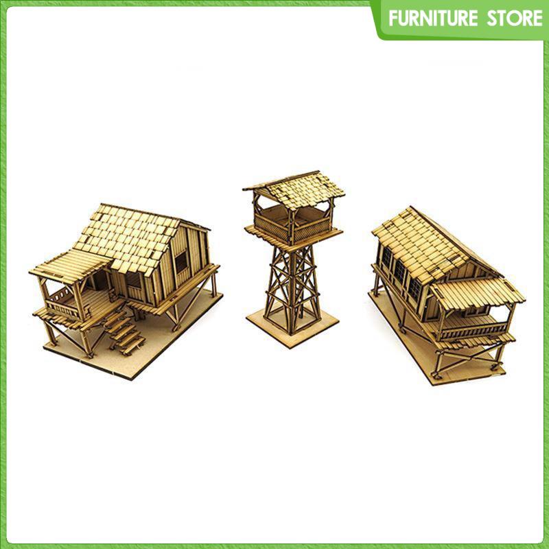 [Wishshopeelxj] 1/72 Watchtower Building Model Kits Wooden Model Kits ...