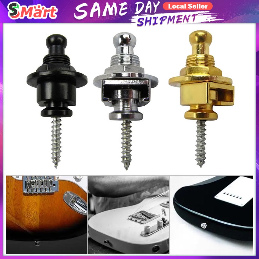 【In Stock】Guitar Strap Locks End Pins Tail Nail Lock Button Pegs Screw ...