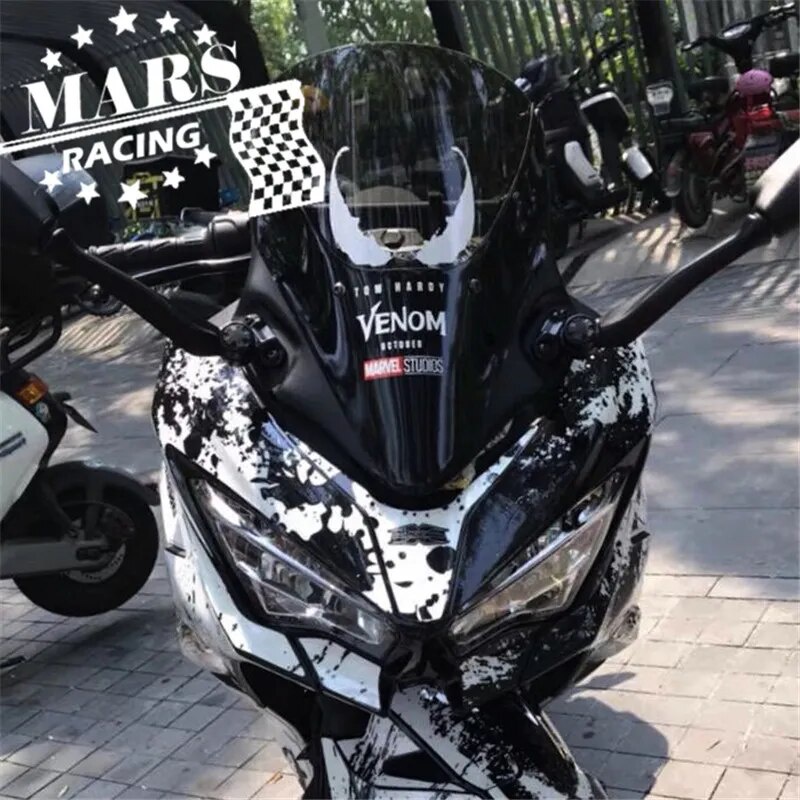 Motorcycle Double Bubble Windshield WindScreen Visor Viser Deflector 18 ...