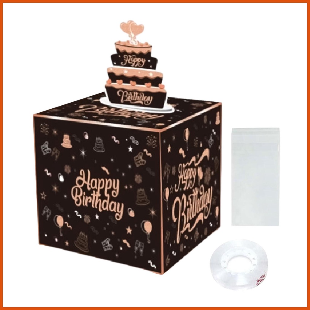 Money Gag Box for Cash Gift Happy Birthday Pull Money Box Pull out ...