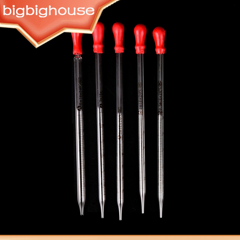 【Biho】1ml 2ml 3ml Glass Graduated Pipette Rubber Bulb Lab School ...