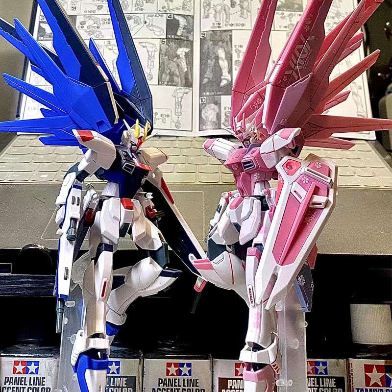 HG/144 Freedom Gundam ZGMF-X10A Sakura Pink Freedom Gundam+Apply decals ... HG/144 Freedom Gundam ZGMF-X10A Sakura Pink Freedom Gundam+Apply decals ...
