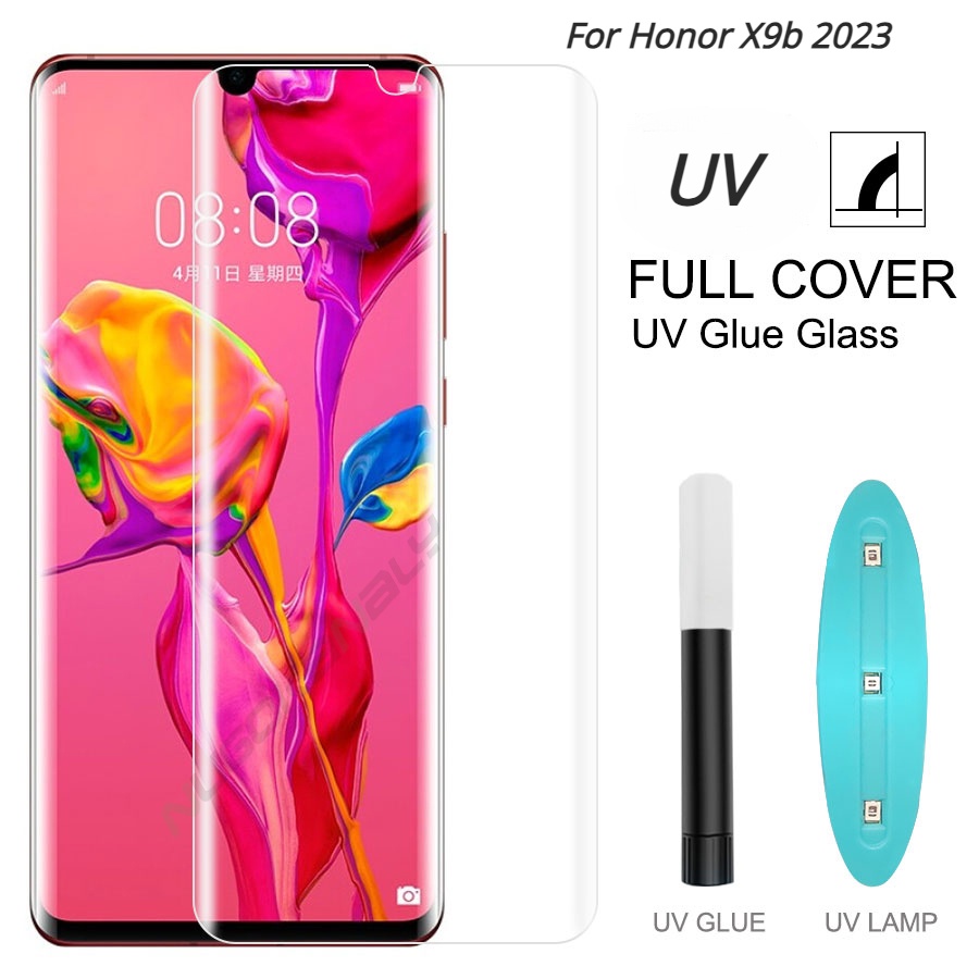 UV Liquid 3D Curved Full Glue Tempered Glass Screen Protector Full Cover for Honor X9C X9A X9b ...