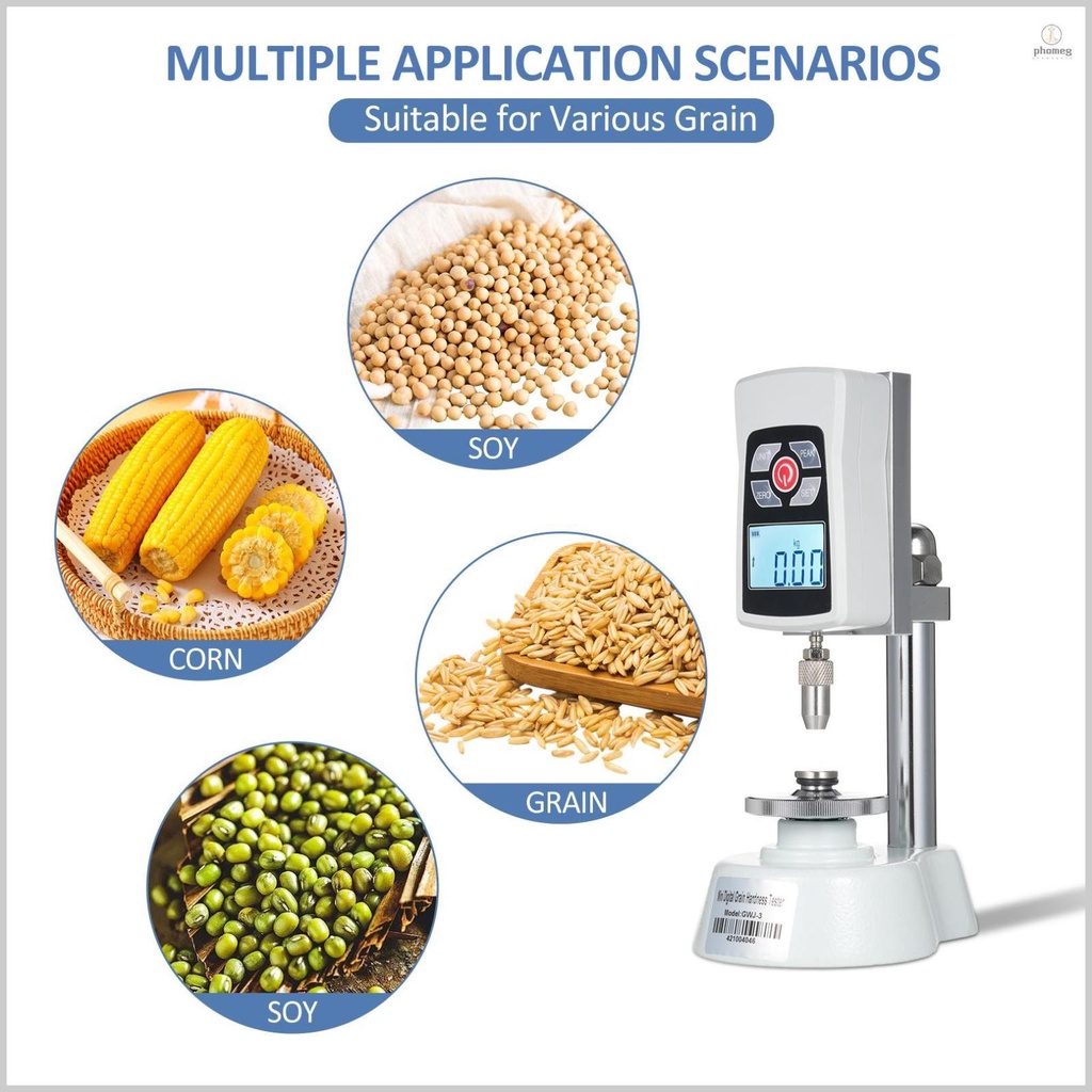 GWJ-3 Digital Grain Hardness Tester Meter Mini Grain Durometer for Seed ...