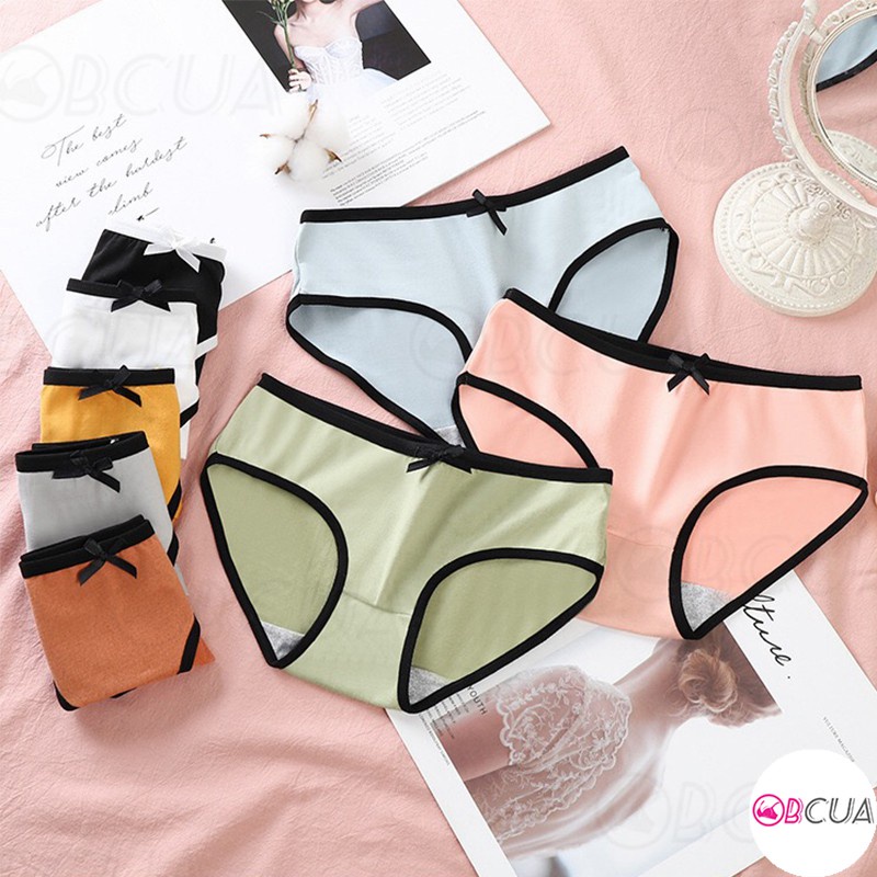 6Pcs /12 Pcs Panty For Women Lingerie Women Panty Cotton Candy-Colored ...