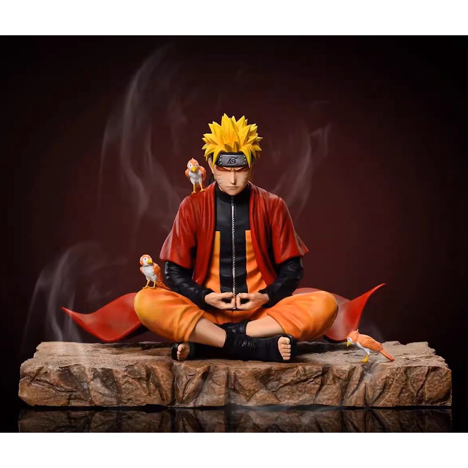 Anime Naruto Figure Naruto Rikudousennin Modo Sit in Meditation Statue ...