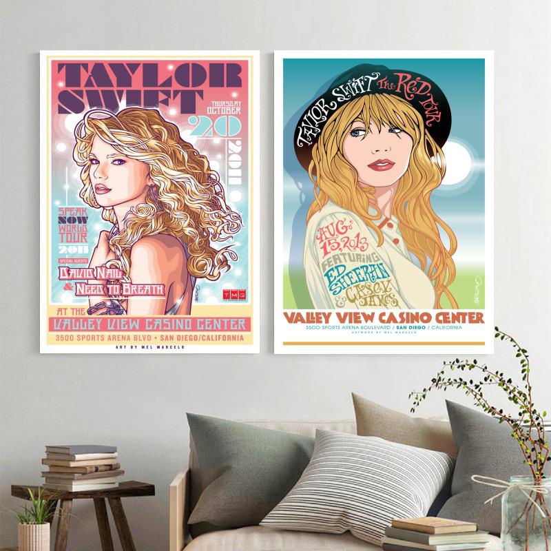 Taylor Swift Pop Country Singer Canvas Art Poster and Wall Art Picture ...