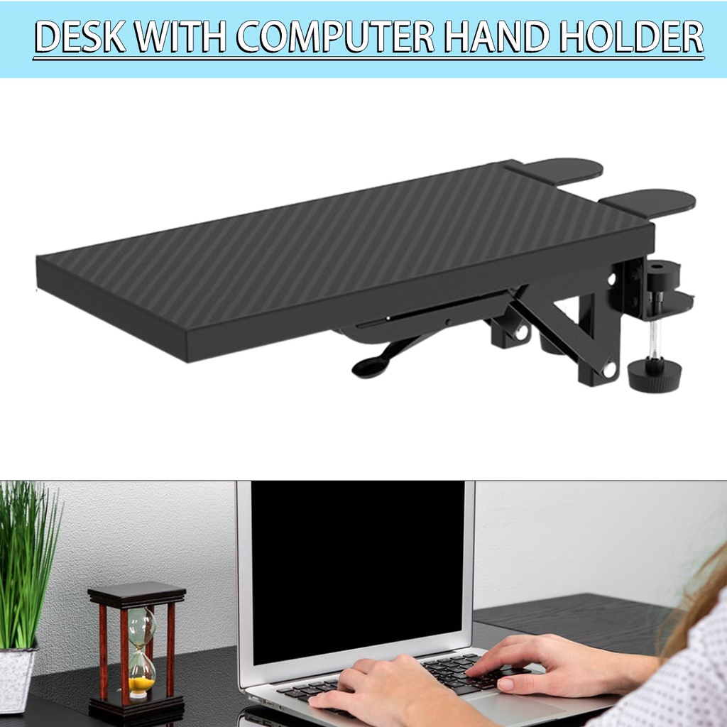 Ergonomics Desk Extender Tray Table Mount Arm Wrist Rest Shelf Elbow ...