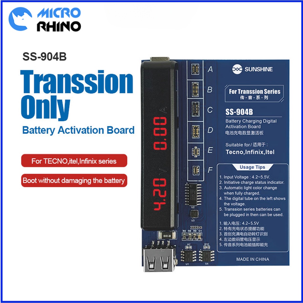 SUNSHINE SS-904B Battery Activation Board Intelligent Anti-burn For ...