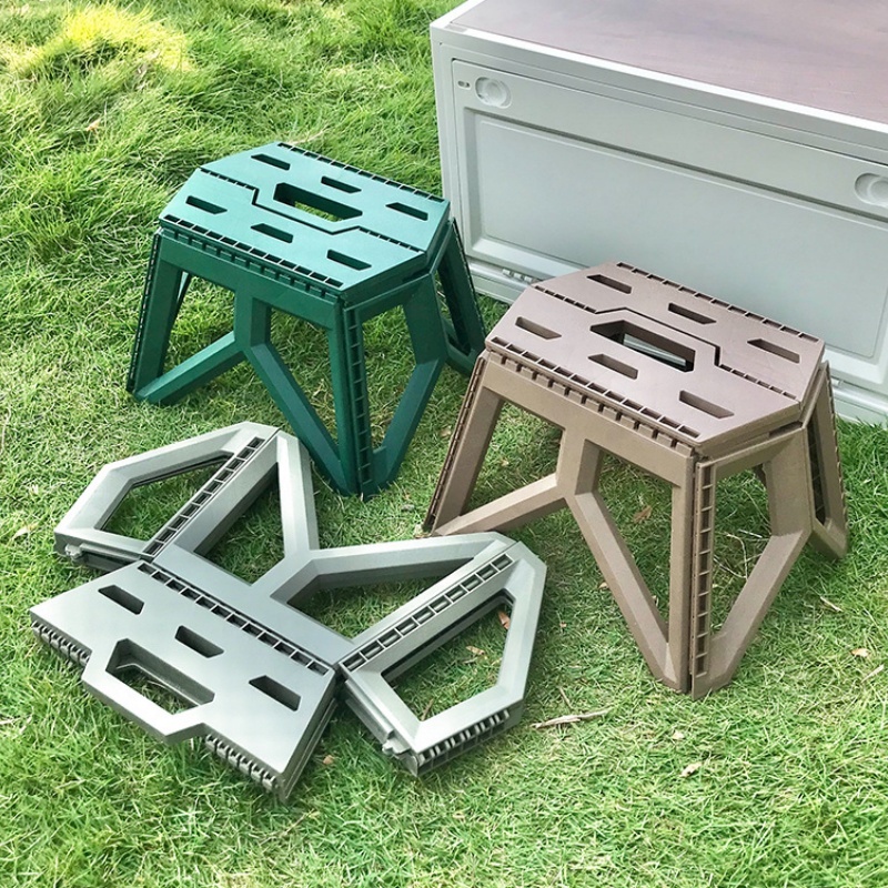 Browns Stepping Stool Collapsible Mini Chair Folding Chair Travel ...