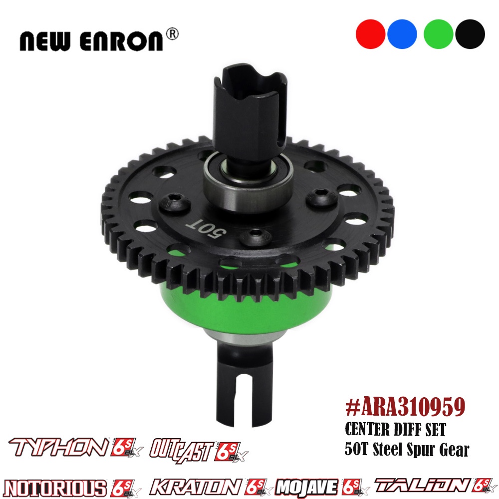 6S ARA310959 Assembled Diff Center Differential 50T Steel Gear For RC Car Arrma 6S 1/8 Karton ...