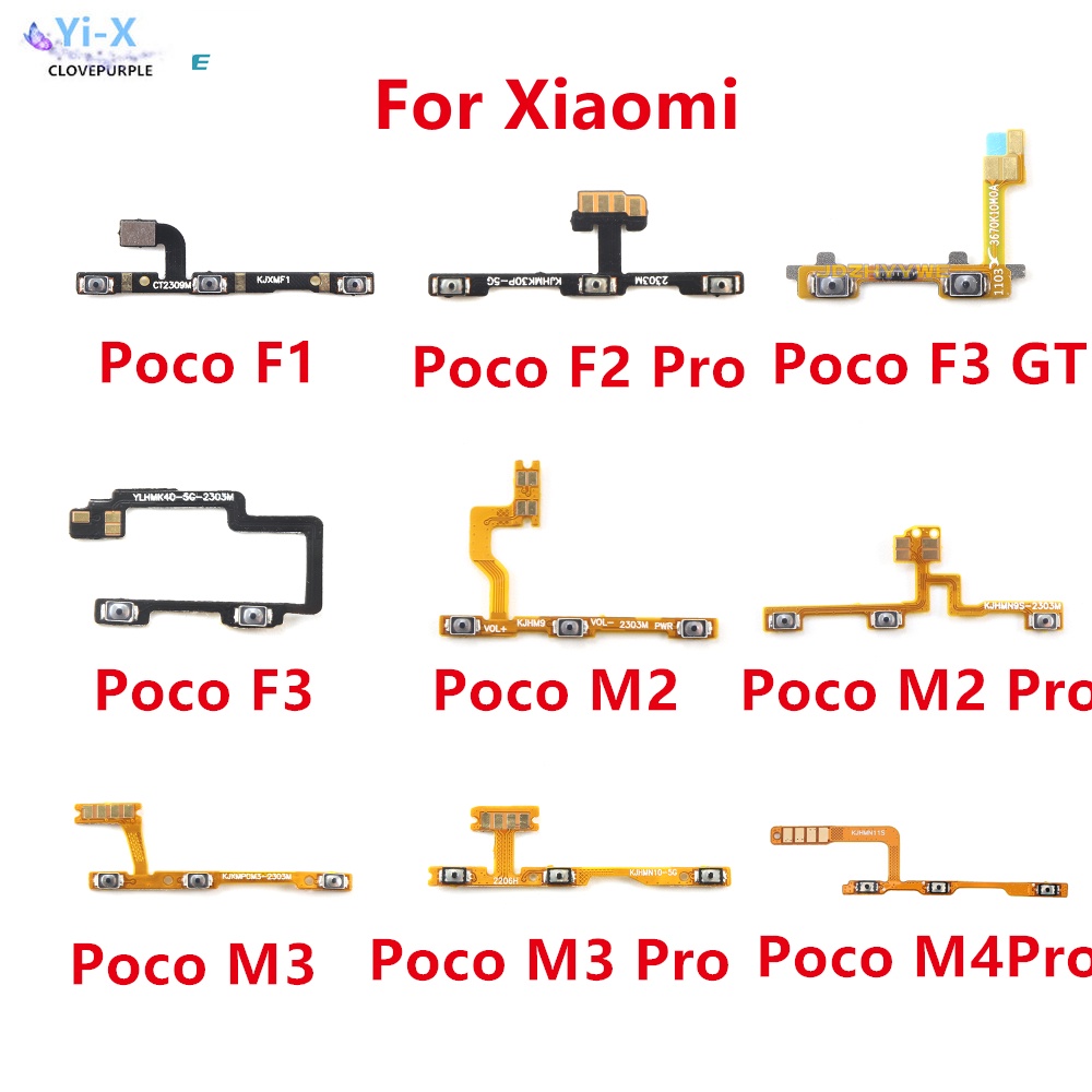 1X For Xiaomi Poco F1 F2 F3 GT M2 M3 Pro 5G F3GT Power Switch On/Off ...