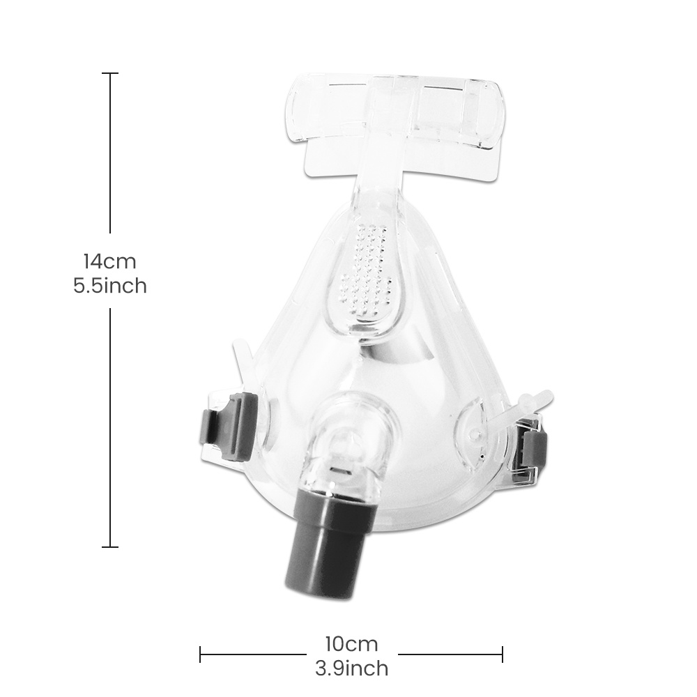 Adjustable CPAP Full Face Mask Respirator Ventilator & Headgear Nose ...