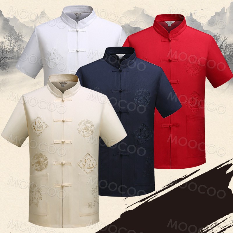 Tang suit shirt Raya shirt boy female Tang suit cheongsam men shirt ...