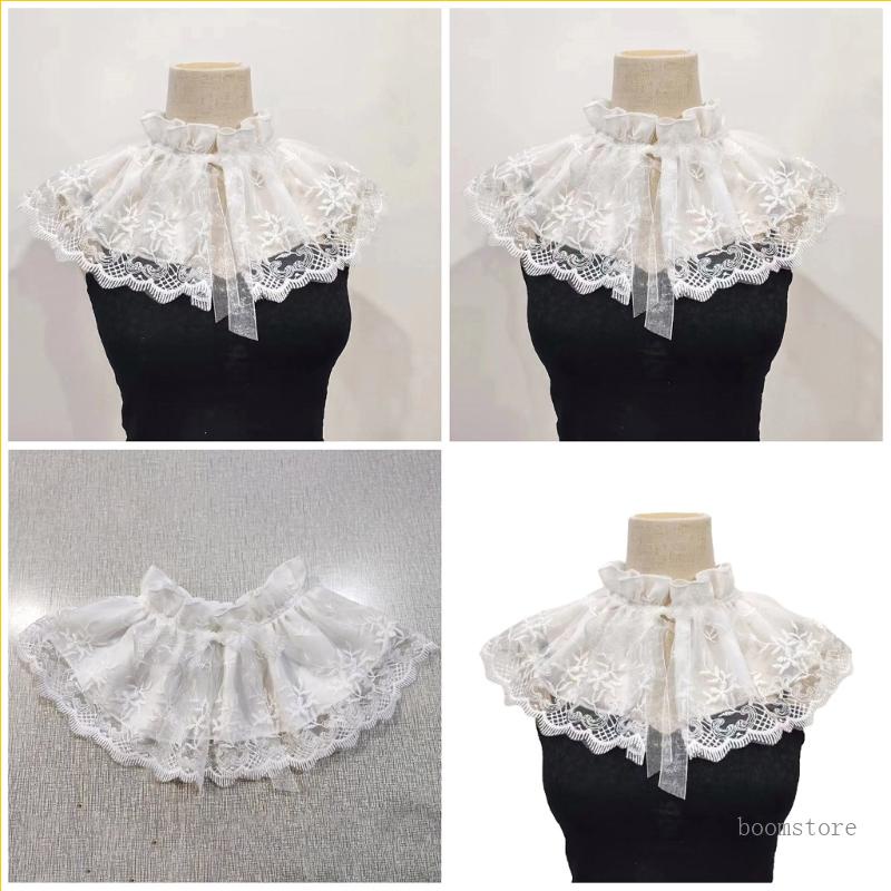 Boom Victorian Ruffled Choker Collar Decorative Sheer Renaissance ...