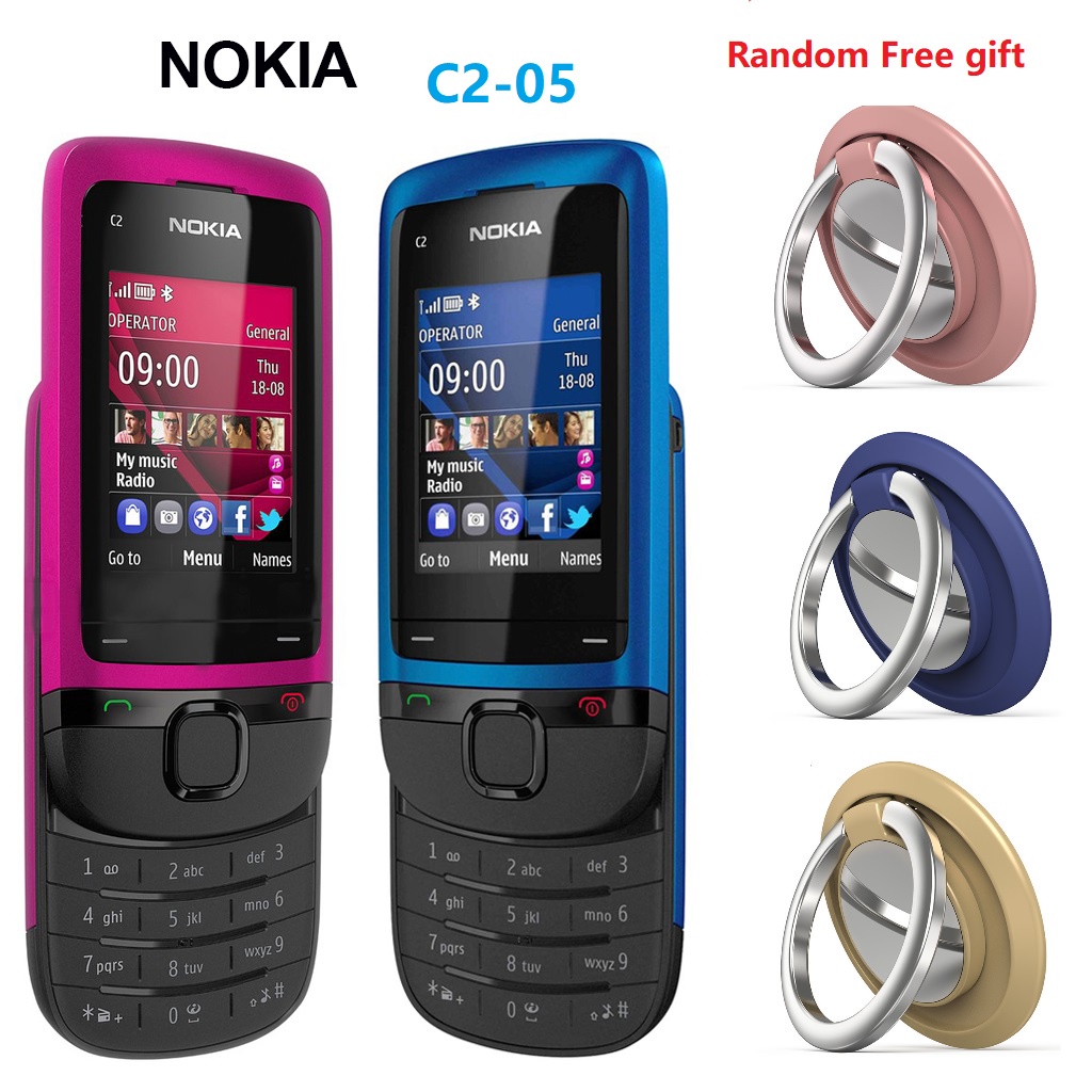 Nokia C2-05 Quad-band GSM Non-intelligent Slider Bluetooth Mobile Music ...