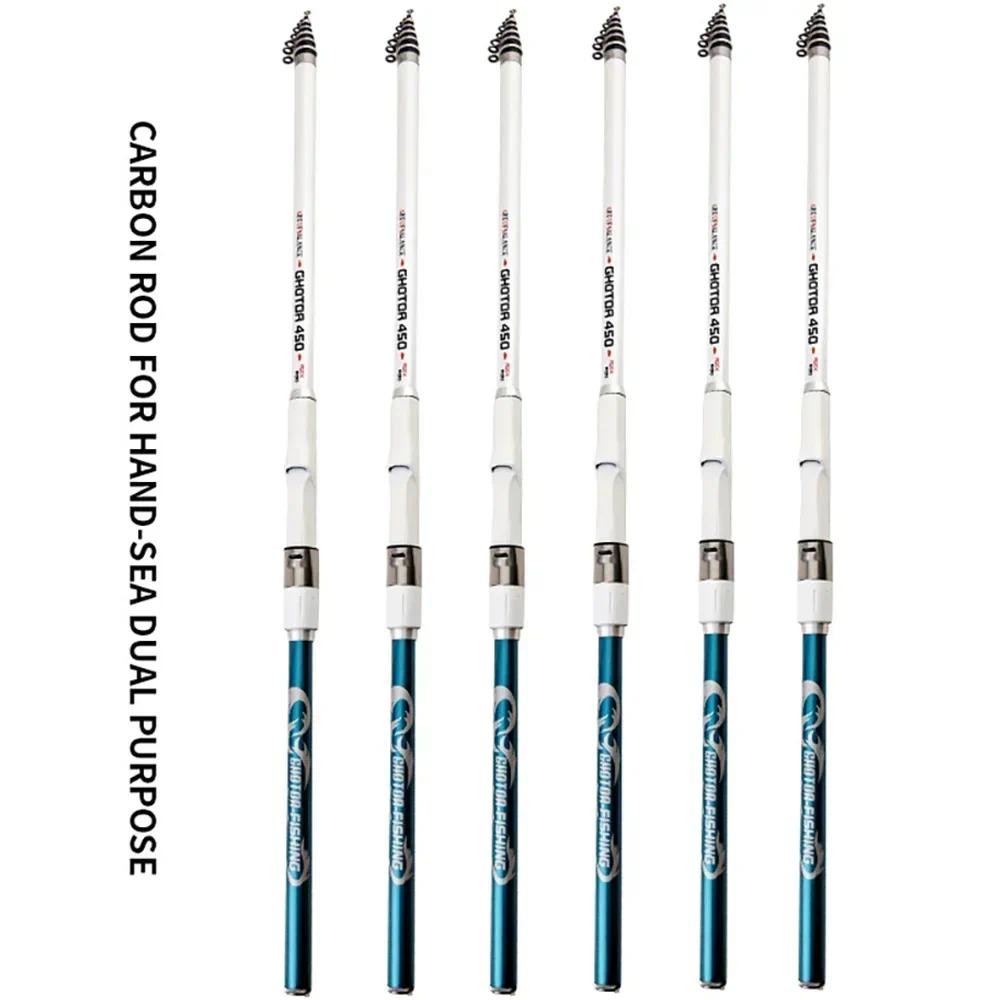 Portable Rotary Fishing 3.6M 4.5M5.4M 6.3M Fishing Rod Tough Carbon ...