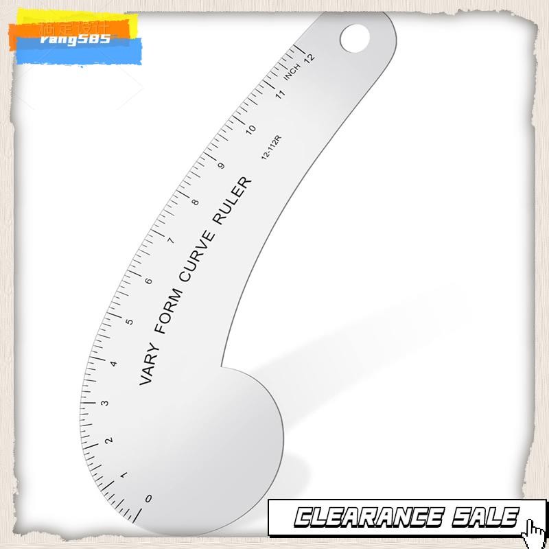 12Inch Solid Metal French Curve Hip Curve Ruler for Measuring Sewing ...
