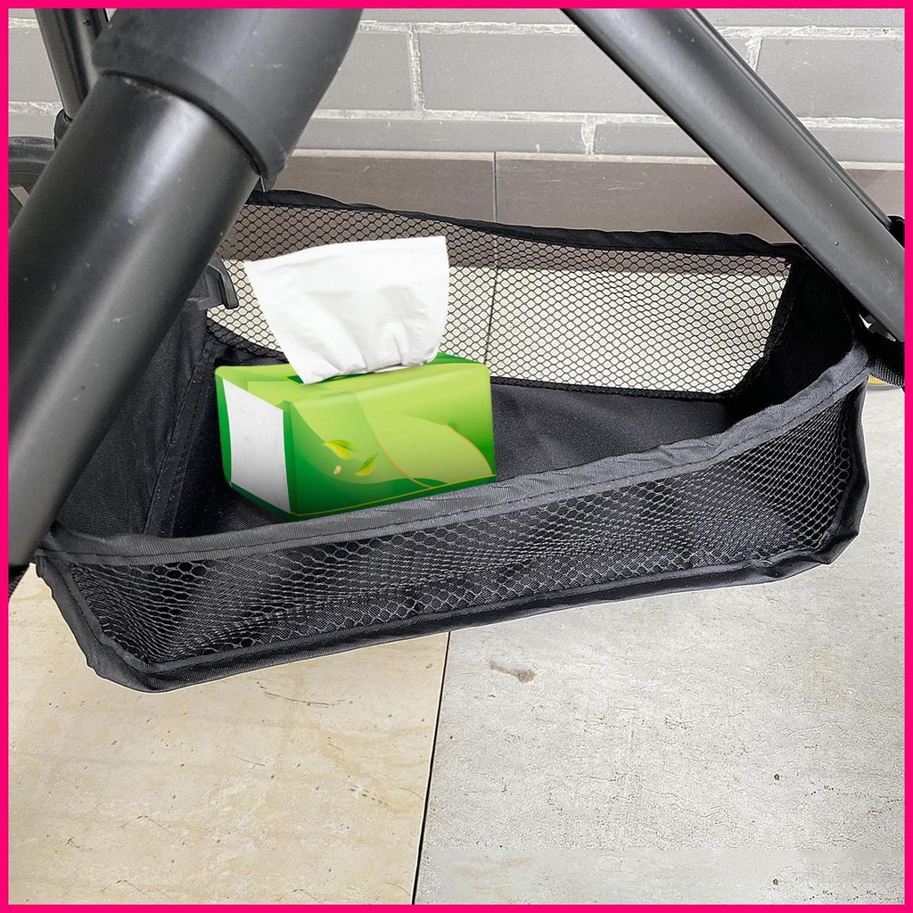 Stroller Mesh Storage Bag Stroller Basket Storage Bags Mesh Cargo Net ...