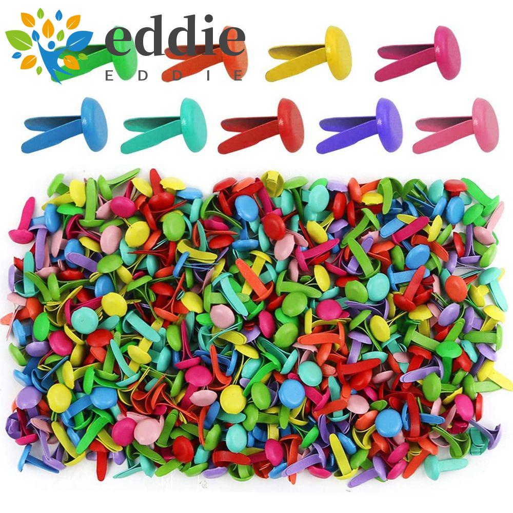 26EDIE Brads Round Head Decorative School Paper Crafts Fasteners Art ...