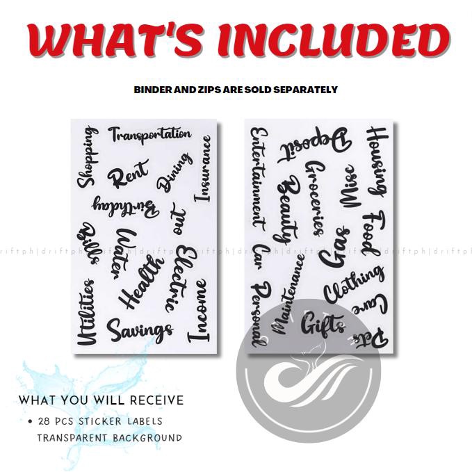 A6 Binder Category Sticker Labels (28 pcs) | Shopee Philippines