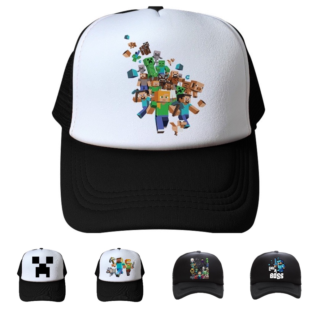 Minecraft Casual Caps for Kids Baseball Cap Boy Girls Child Mesh Caps ...