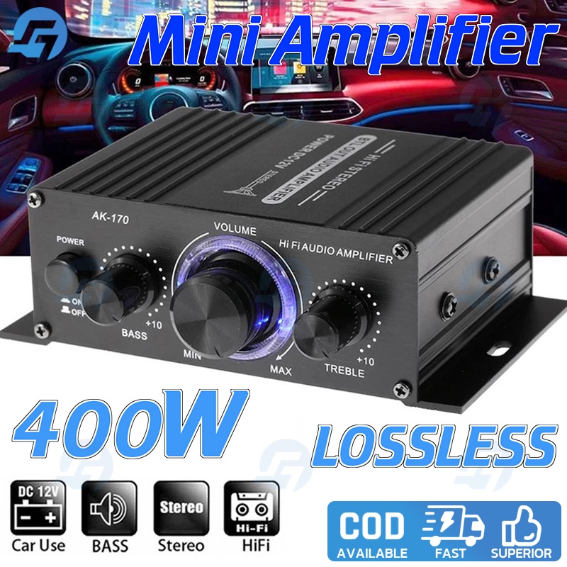 400w Mini Audio Amplifier Home Amplifier Bluetooth-free Auto Stereo ...