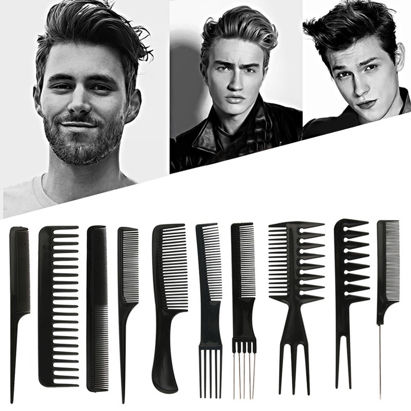 10Pcs Professional Styling Comb Set Hair Cutting Comb Kit | Shopee ...