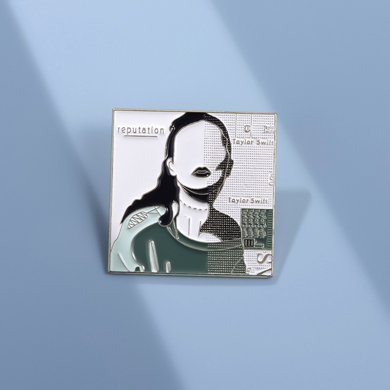 Swift Taylor Enamel Pins Famous Pop Singer Brooch Music Reputation Pin ...