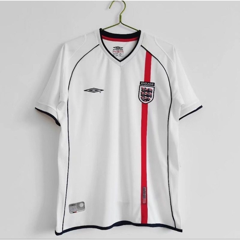 2001 England Home Vintage High Quality Football Shirt AAA+ | Shopee ...