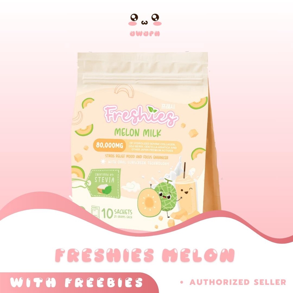 Juju Glow Freshies Melon Milk Powder Collagen Drink for Stress Relief ...