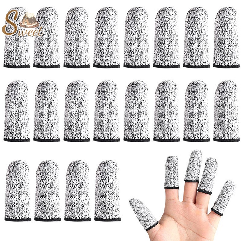 Sweethouse 10pcs Cut Resistant Finger Cots Finger Sleeve Protectors ...