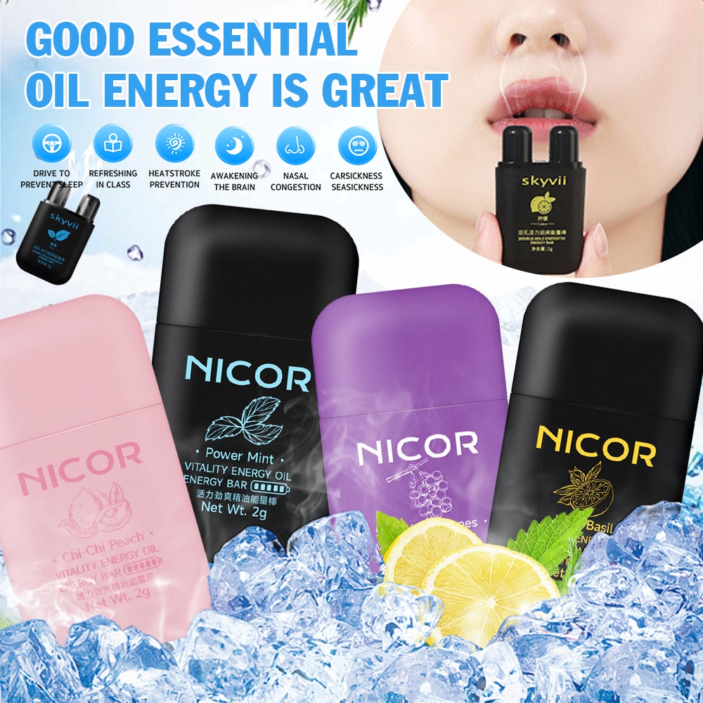 Nicor ( 4pcs+free one ) Cod Nicor Nose Stick Genuine Mint Nasal Passage ...