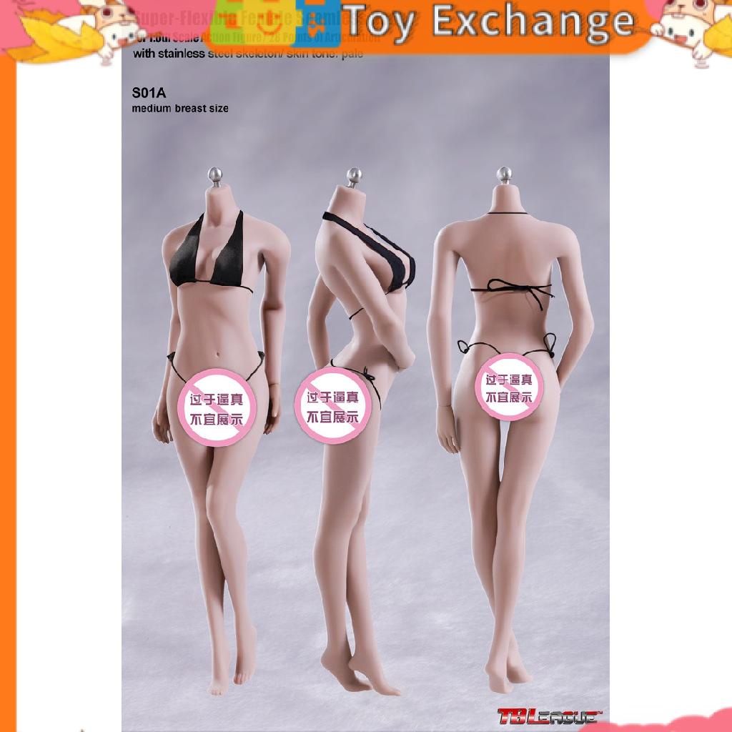 Phicen Headless Steel Bone Female Body White Skin Tone S01A S04B S07C S10D TBLeague Ready Stock ...