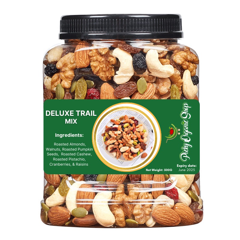 Deluxe Trail Mix Dried Fruits and Nuts -Trail Mixed nuts and fruits ...