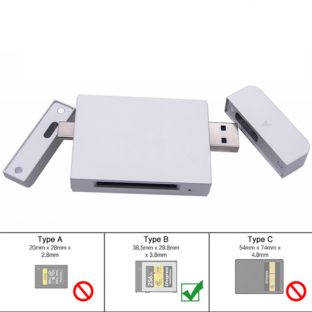 JMT USB 3.1 Gen2 CFexpress Type B Card Reader 10Gbps For Canon R5 Nikon ...