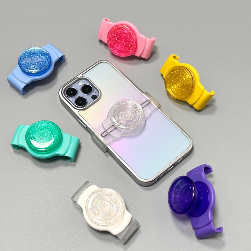 Glitter Universal Slide Phone Holder with Stretchable Foldable Desk ...