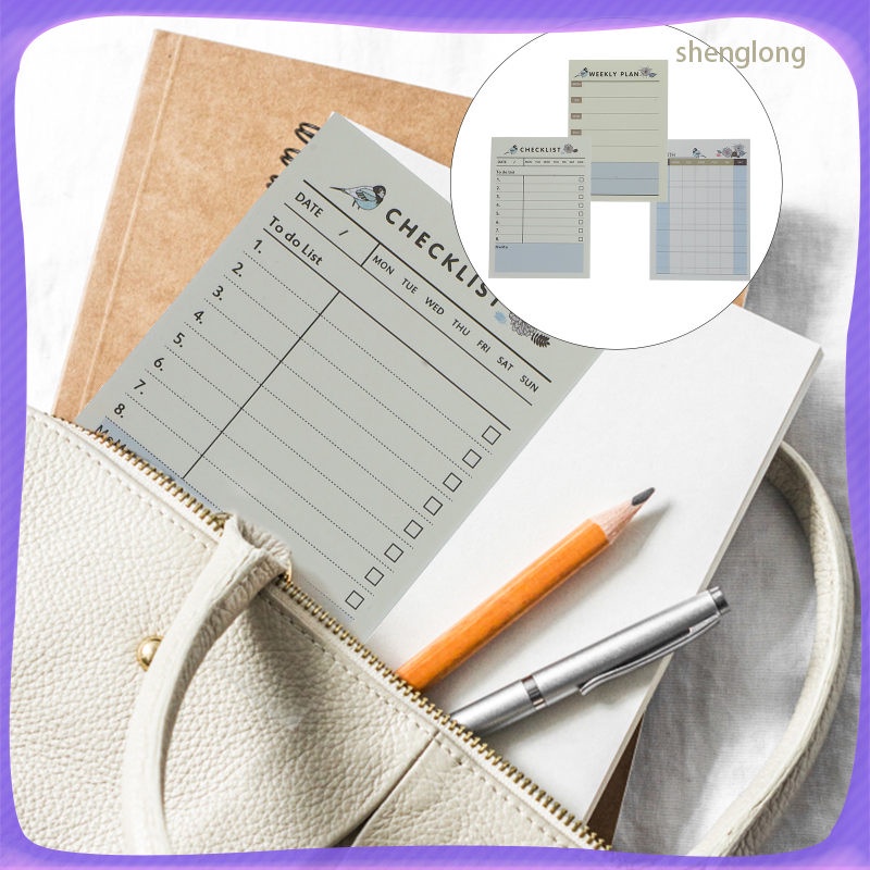 6 Books Mini Notepads Planner The Notebook Daily Tear-off Label ...