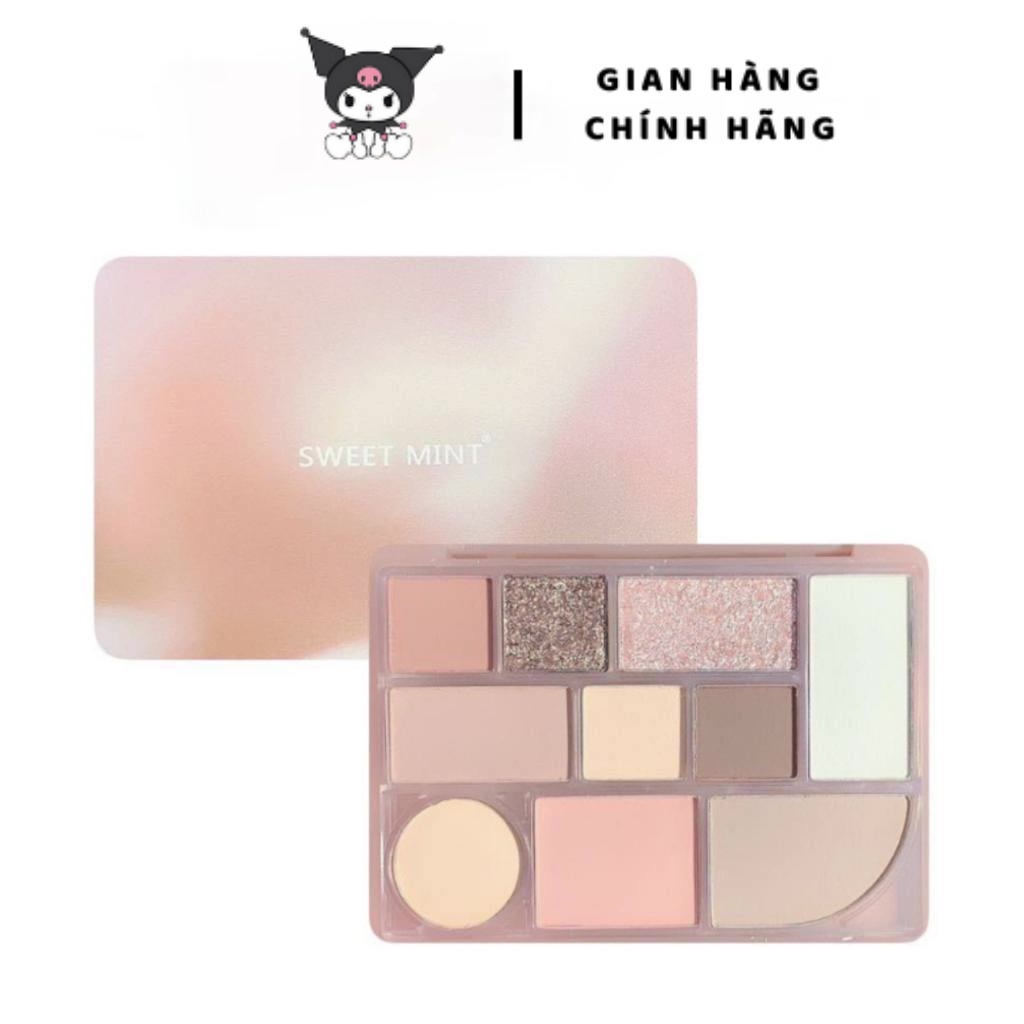 Sweetmint Eyeshadow Palette Blush Highlighter Creative Contour 10 Color Boxes KUROMI ...