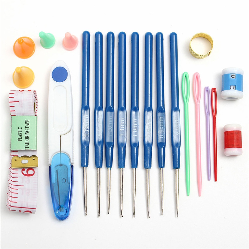 16 sizes Crochet hooks Needles Stitches knitting Craft Case crochet set ...