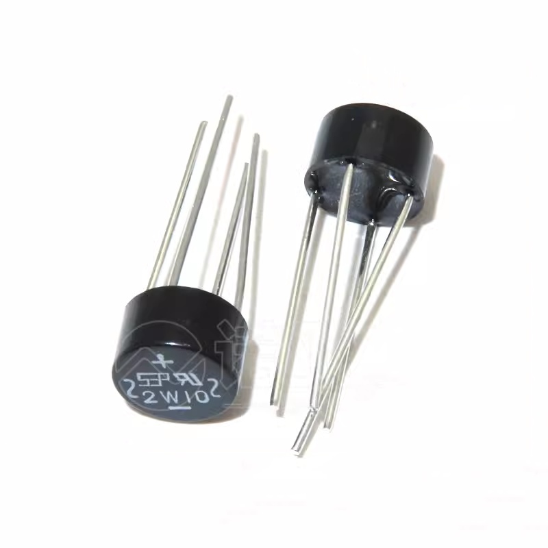 Brand New 2A 1,000V Single Phase Round Bridge Stack 2W10 Silicon Bridge ...