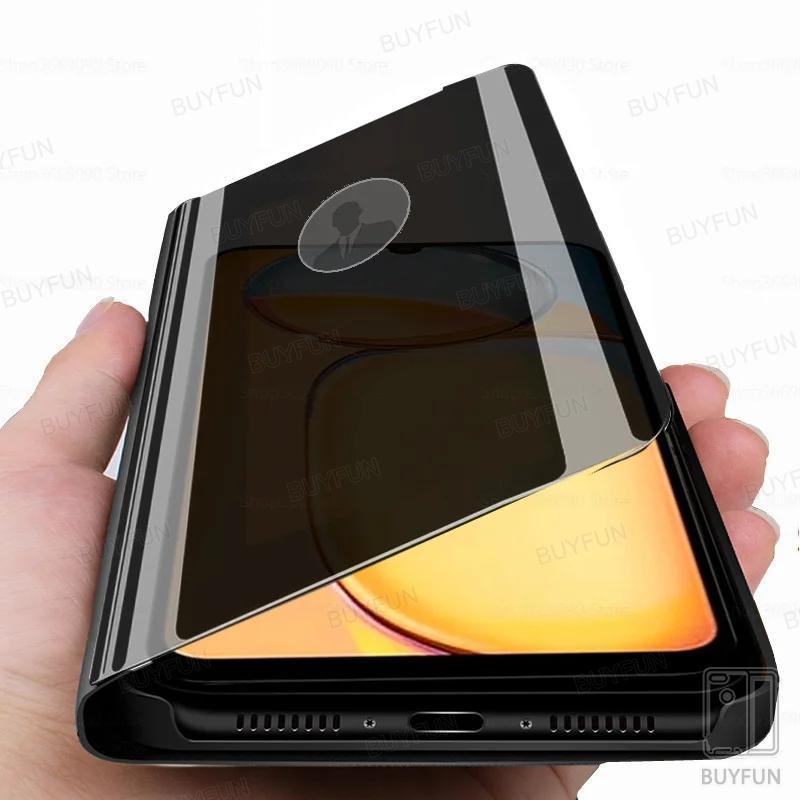 Mirror Surface Smart View Auto Sleep Leather Flip Shell Magnetic Casing ...