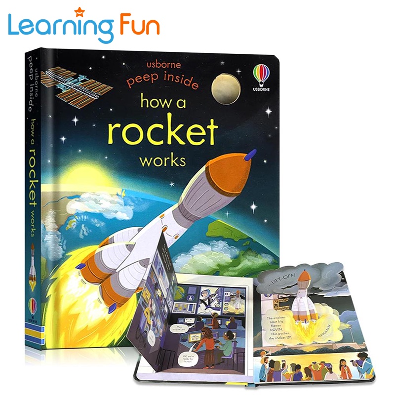 Usborne Peep Inside How A Rocket Works Education English Picture Book ...