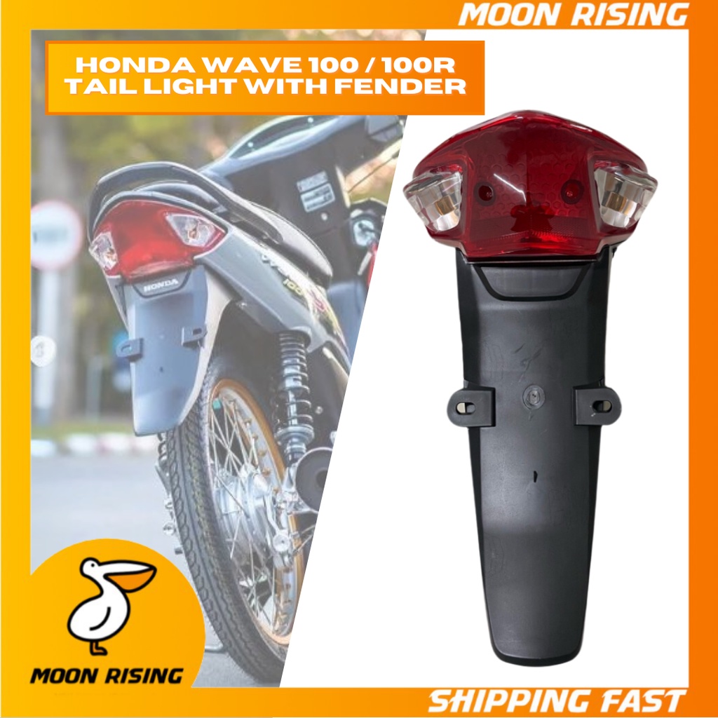 HONDA WAVE100 MOTORCYCLE PARTS TAIL LIGHT WITH FENDER FOR WAVE100 ...