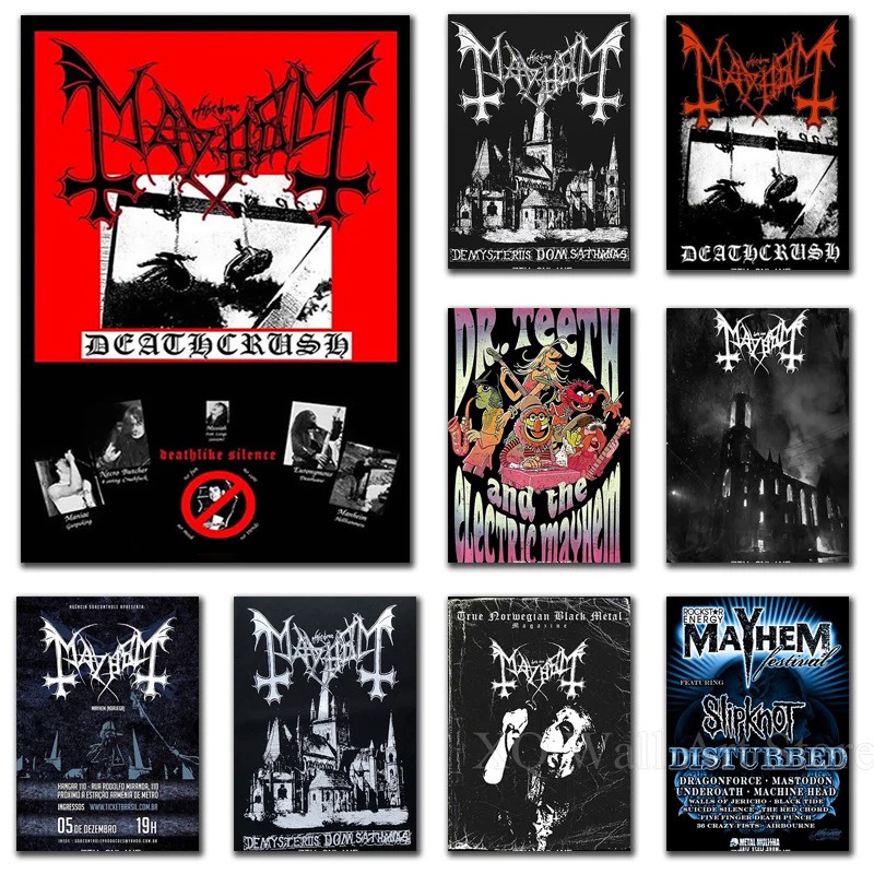 Classic Mayhem Poster Painting Wall Art Canvas Prints HD Pictures Gift ...