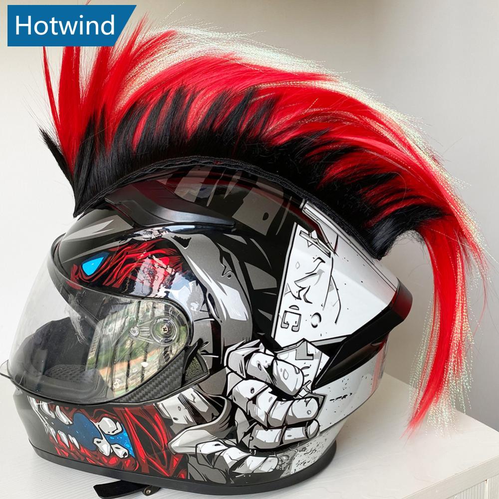 Motorcycle Mohawk Helmet Sticker Helmet Decoration Wigs Cockscomb ...