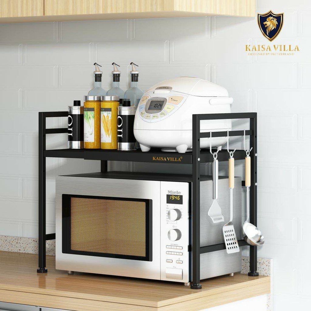Lucky Friday Kaisa Villa CJ-007 Microwave Oven Kitchen Storage Rack 2 Layers Shelf | Shopee ...